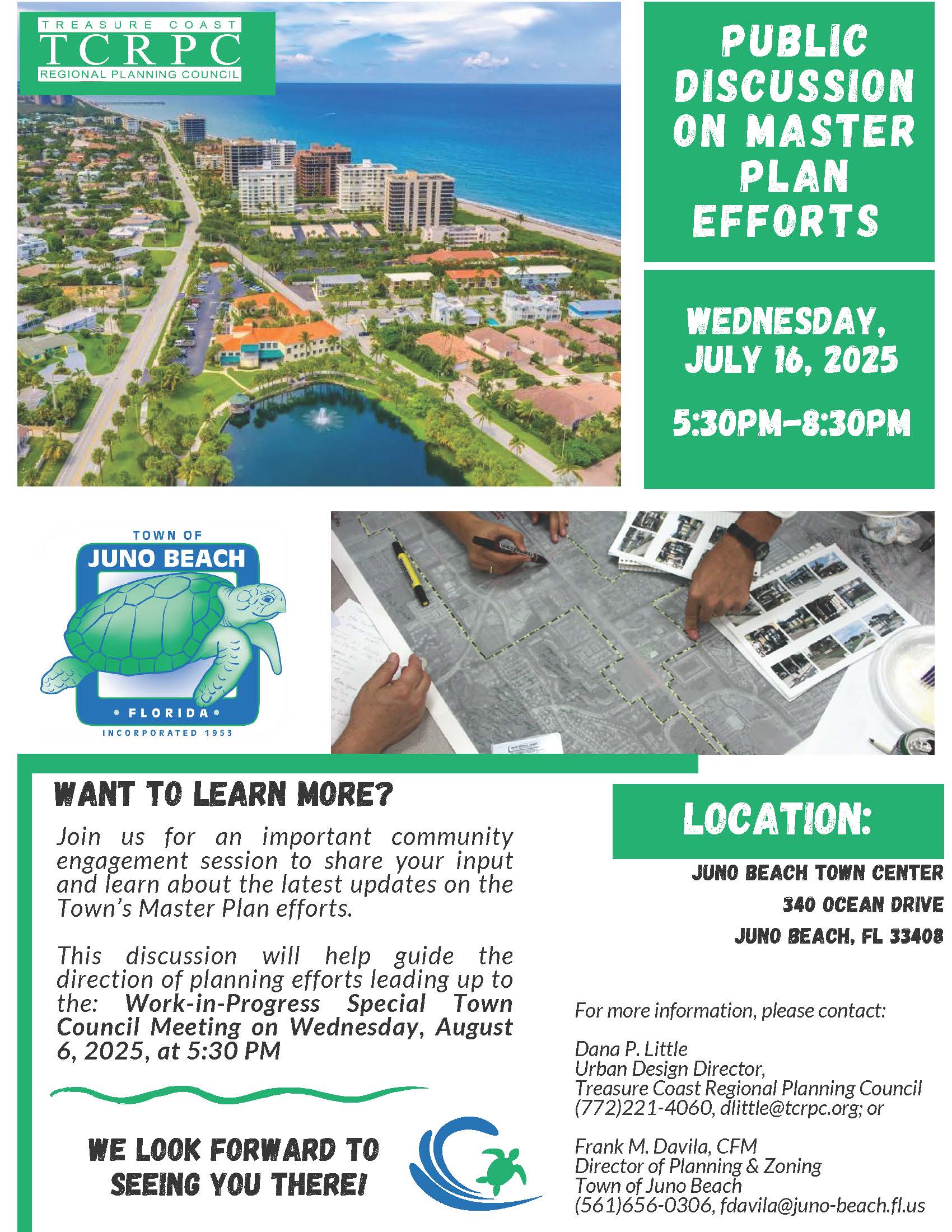 Public Discussion on Master Plan Efforts | Town of Juno Beach, Florida